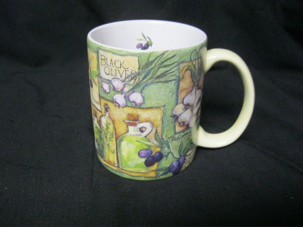 Lang Coffee Cup Mug Olives and Herbs artwork by Susan Winget 2005