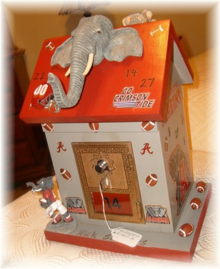 Handmade Alabama Wood Coin Bank