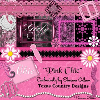 Pink Chic Digital Scrapbooking Kit