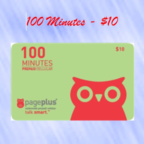 Page Plus Cellular $10 - 100 minutes Standard Plan