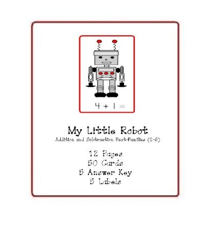 Math Center- Teacher Resources -My Little Robot(Addition and ...