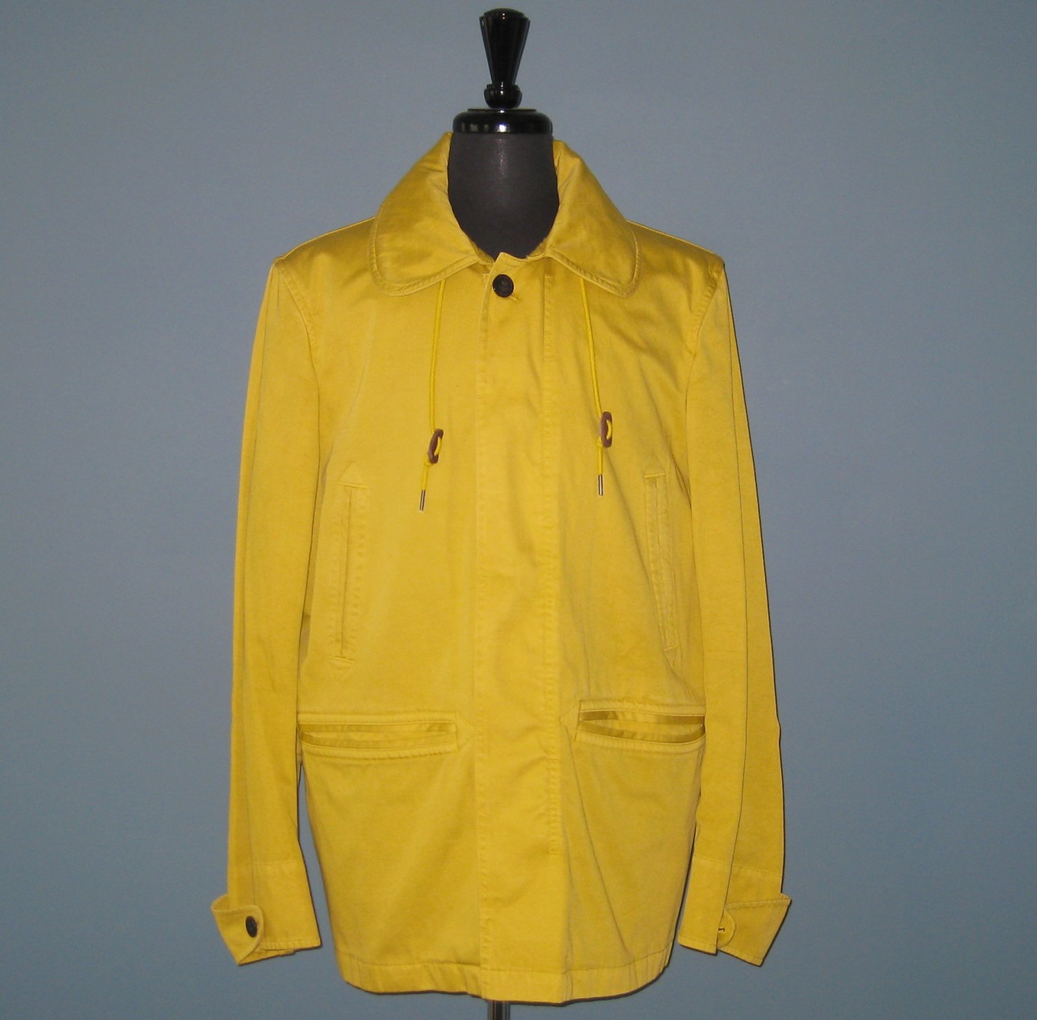 NWT Burberry Brit 'Brady' Yellow Heavyweight Cotton Canvas Car Coat ...