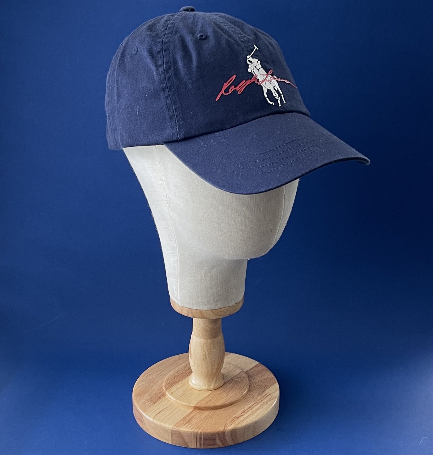 NWT Polo Ralph Lauren Blue Big Pony Cotton Twill Baseball Cap Hat