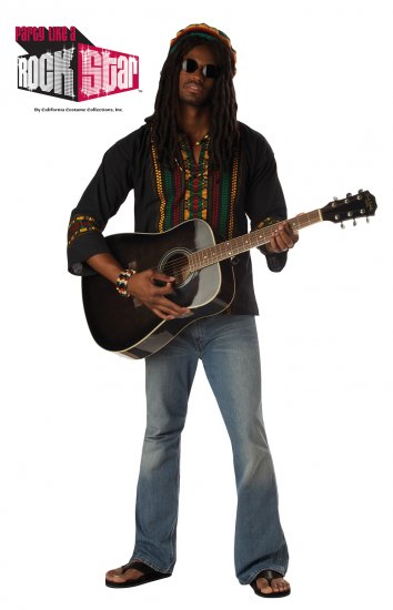Size: Small/Medium #00975 / 00848 Bob Marley Reggae Man Adult Costume