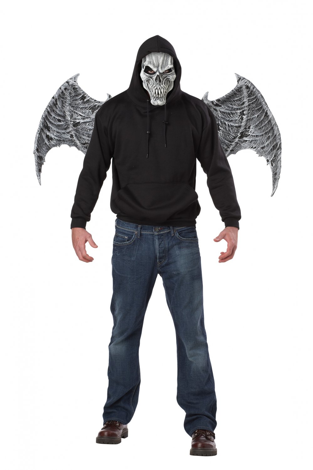 #60519 Skull Demon Tormenter Mask and Wings Costume Accessory