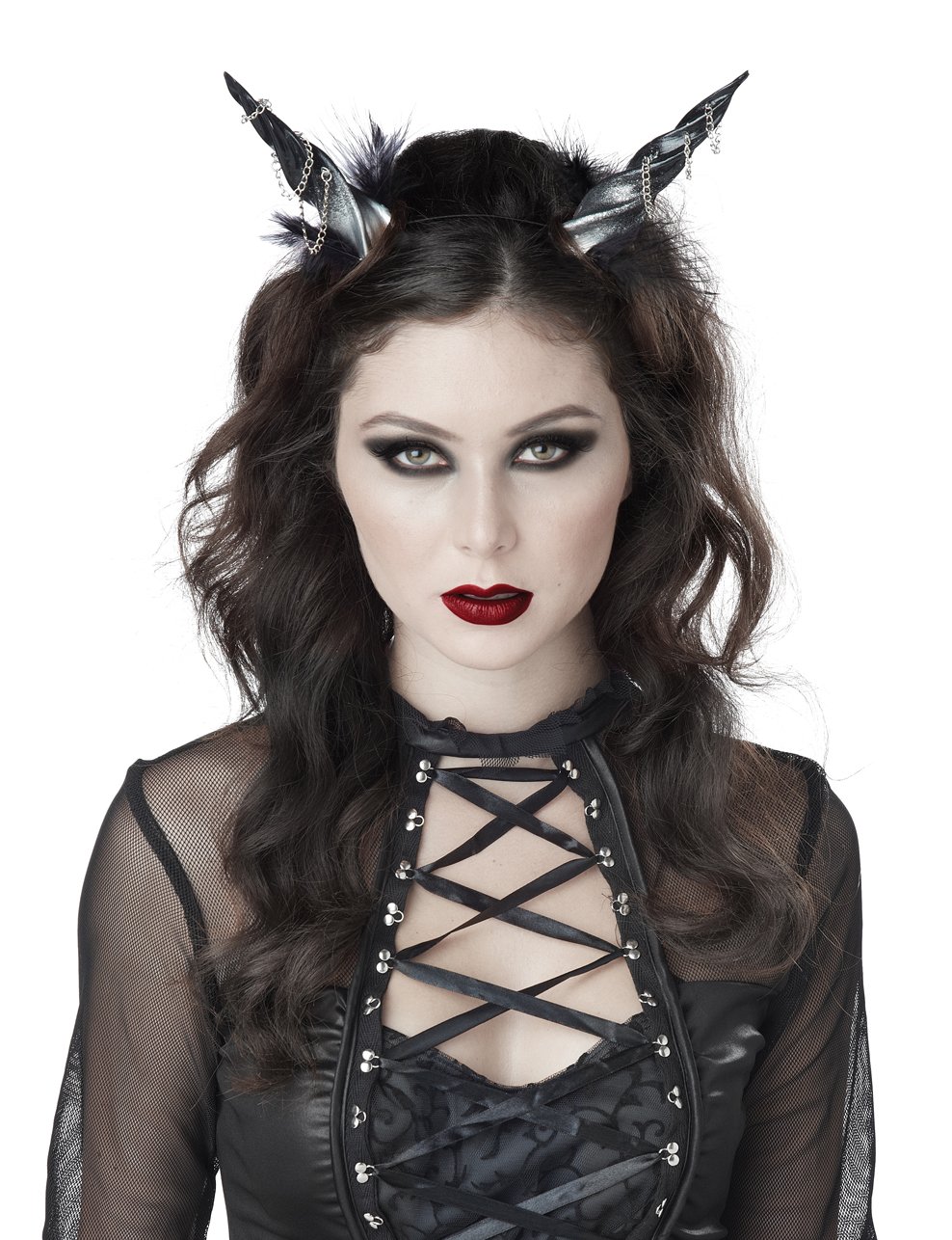 #60677 Gothic Vampire Demon Twilight Temptress Horns Adult Costume ...