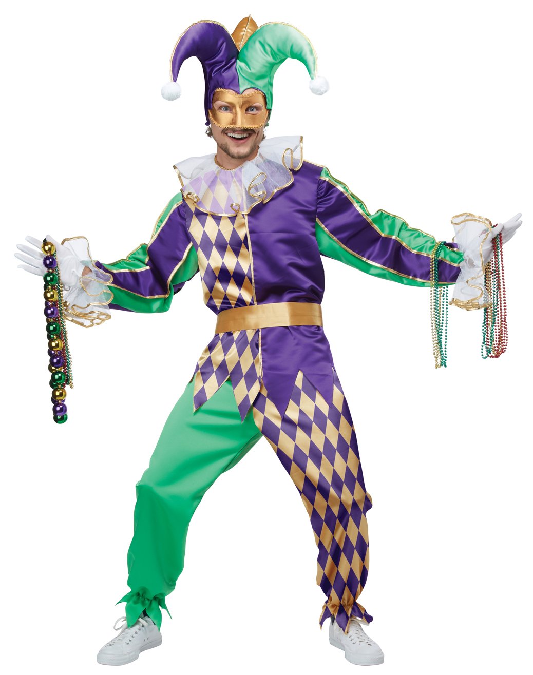 Size: Small #01400 Renaissance Clown Mardi Gras Jester Adult Costume