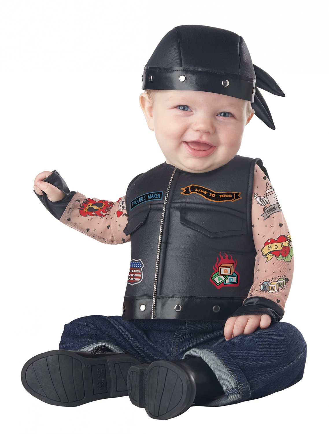 Size: 6-12 Months #10053 Born to Ride Harley Davidson Motorcycle Gang ...