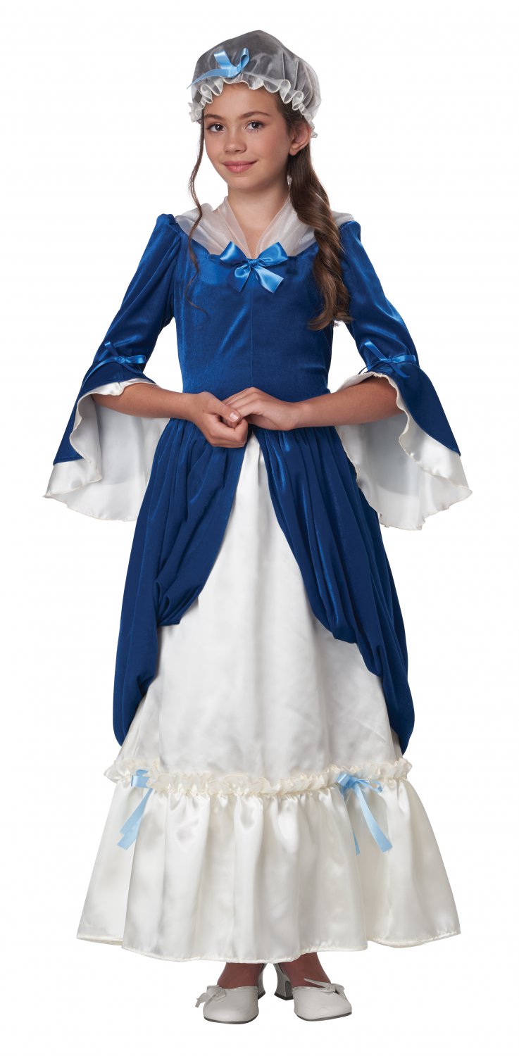 Size: Large #3020-003 Southern Colonial Martha Washington Child Costume
