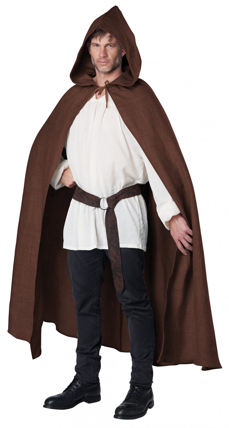 Size: One Size #5220-032 Renaissance Medieval Hooded Cloak Adult Costume
