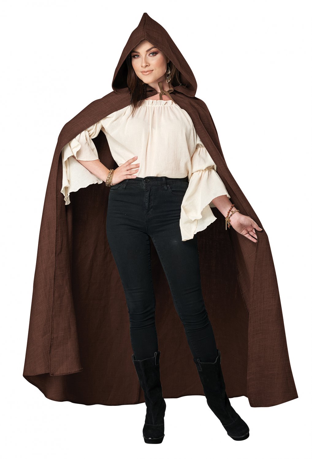Size: One Size #5220-032 Renaissance Medieval Hooded Cloak Adult Costume