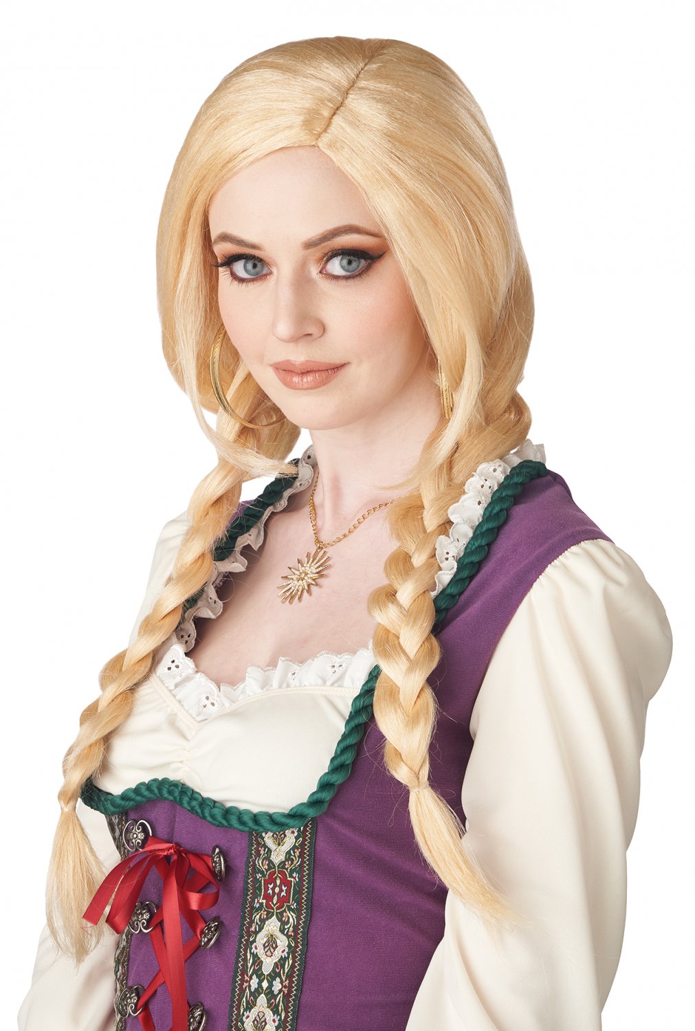 # 7021-207 Disney Princess Frozen Viking Soft Blonde Braids Adult ...