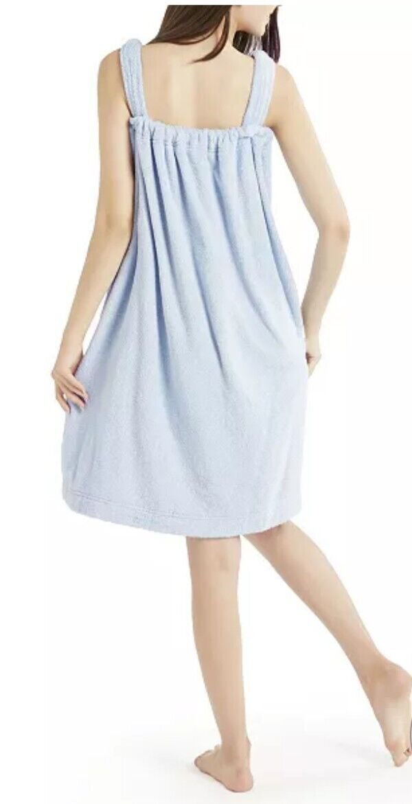 100% cotton terry bath Wrap /robe Blue. Spa one size