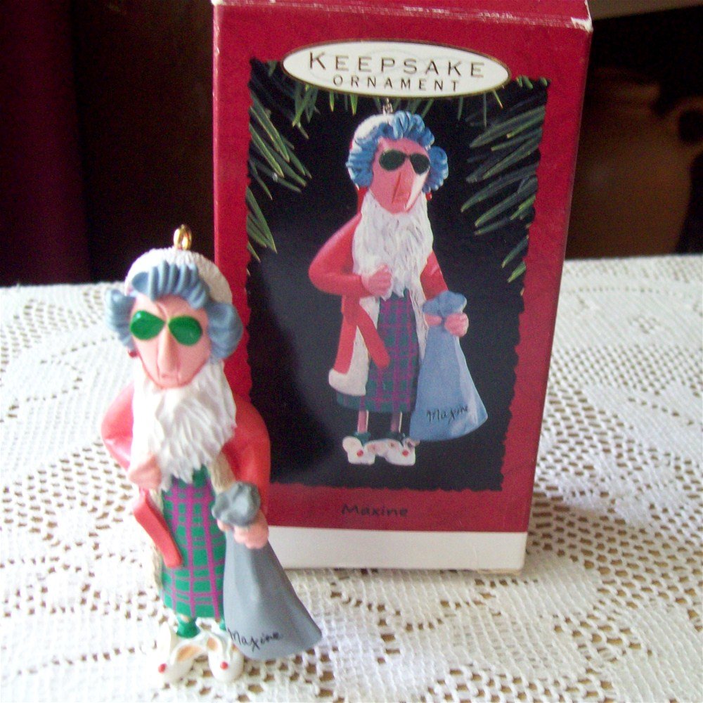 Maxine 1993 Hallmark Christmas Ornament Shoebox