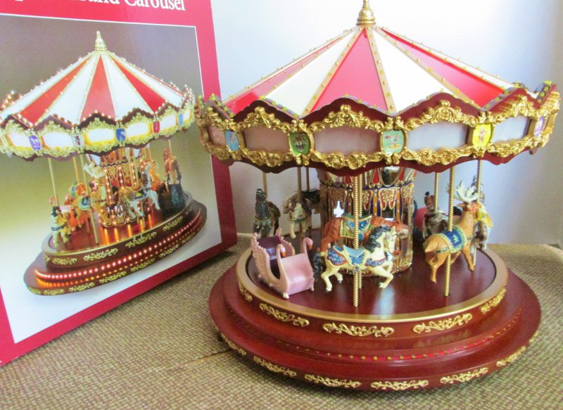 Mr Christmas Grand Marquee Carousel 16 inches Musical Merry Go Round ...