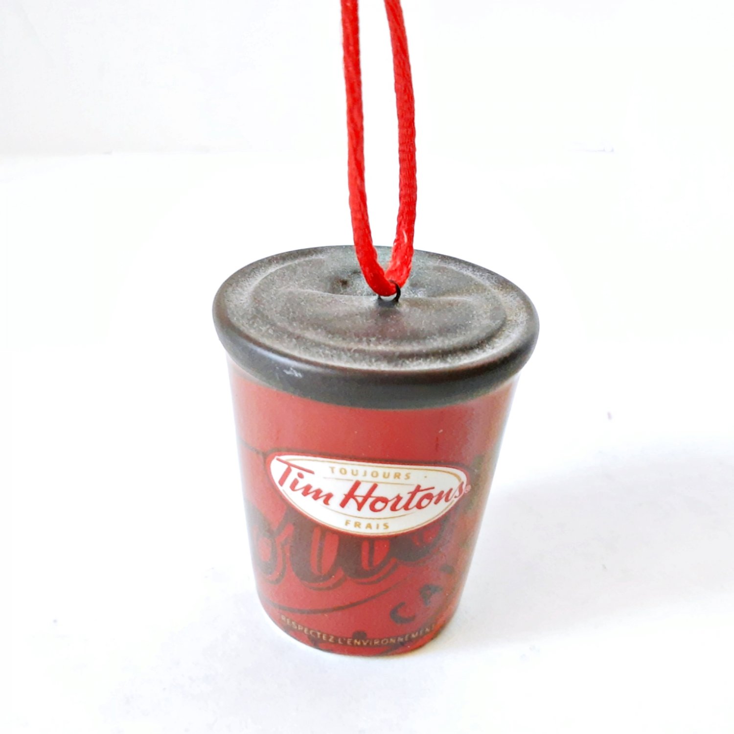 Tim Hortons Travel Mug Red Coffee Cup 2010 Christmas Ornament Red Take ...