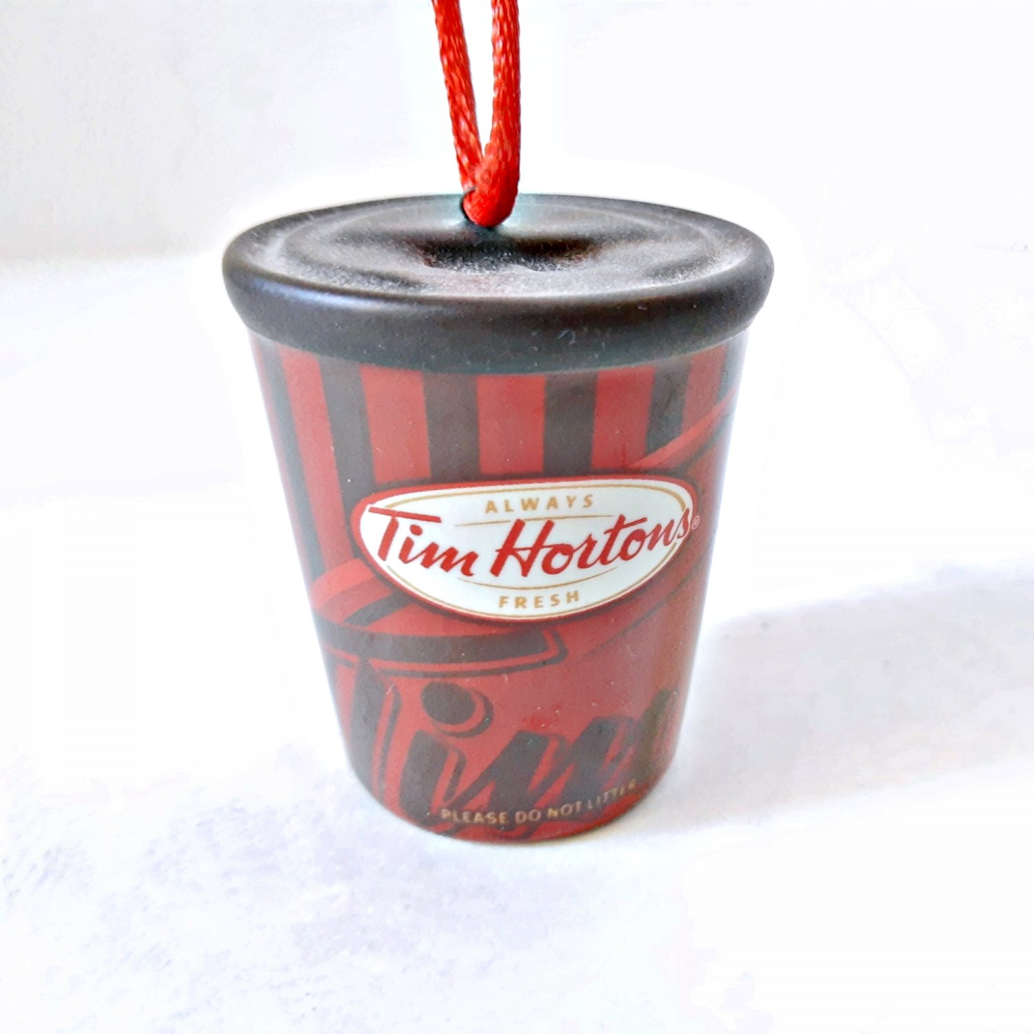 Tim Hortons Travel Mug Red Coffee Cup 2010 Christmas Ornament Red Take ...