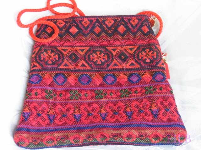 Triangle - Ethnic Red/Orange Pattern Bag Purse Handbag