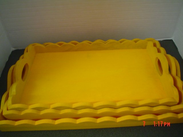 Set of Sunny Yellow Trays - Paint or Display