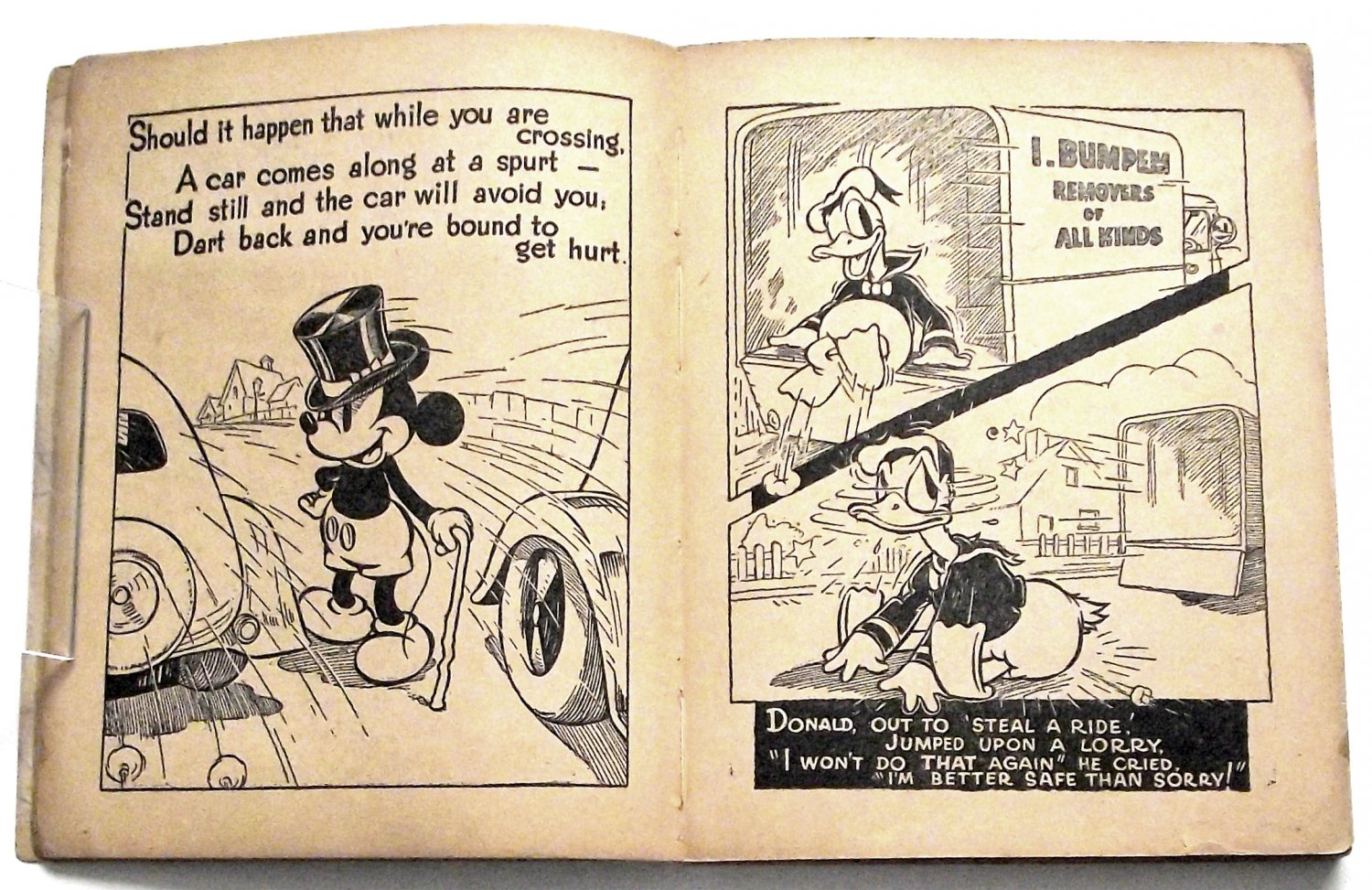 Walt Disney Mickey Mouse Safety First circa 1937