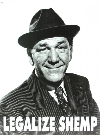 Three Stooges Moe, Larry, & Curly 'Legalize Shemp' TIN SIGN