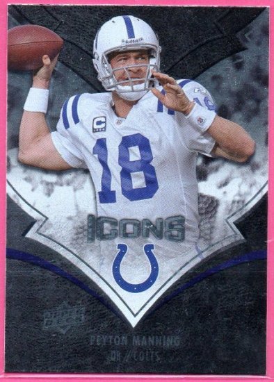 Peyton Manning UD Icons Rainbow Foil Card