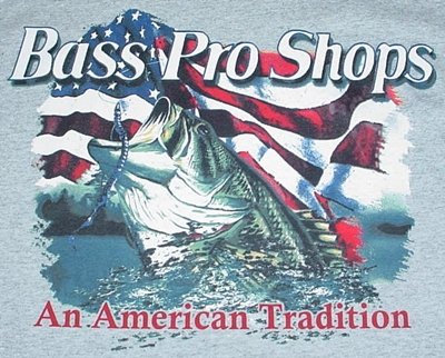 Bass Pro Shops An American Tradition U.S. Flag Gray T-Shirt ~ Men's S ...