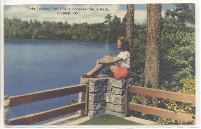 CHIPLEY GEORGIA GA Lake Delano Franklin d Roosevelt State Park Circa 1940's