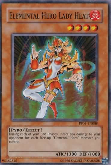 Yugioh card PP02-EN008 Elemental Hero Lady Heat Super Rare Mint