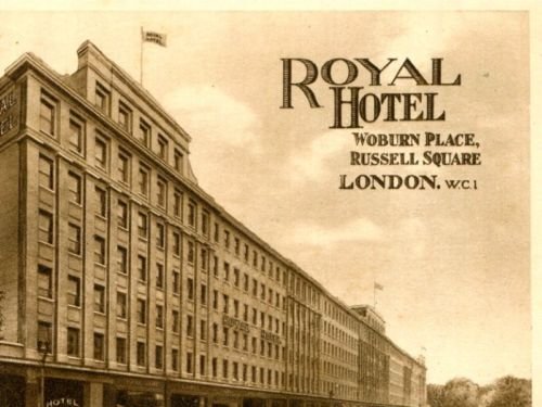Royal Hotel Woburn Place London England Postcard