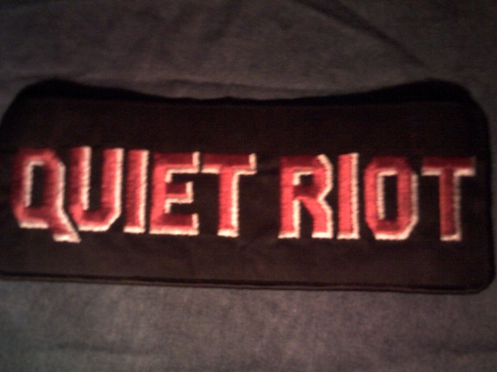 QUIET RIOT iron-on PATCH red logo VINTAGE JUMBO
