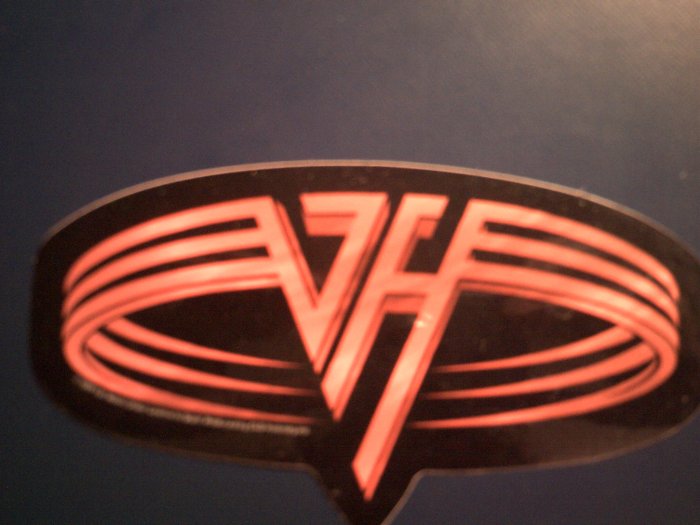 VAN HALEN STICKER round logo red