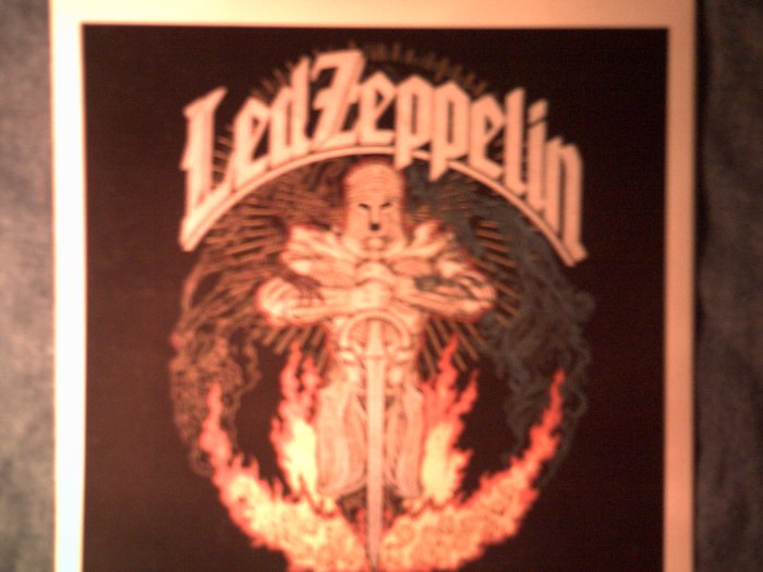 LED ZEPPELIN STICKER knight sword art