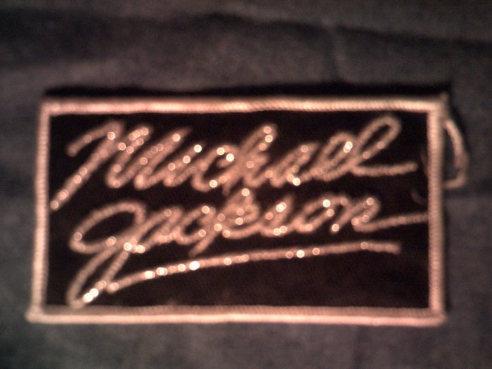 MICHAEL JACKSON iron-on PATCH 80s logo VINTAGE