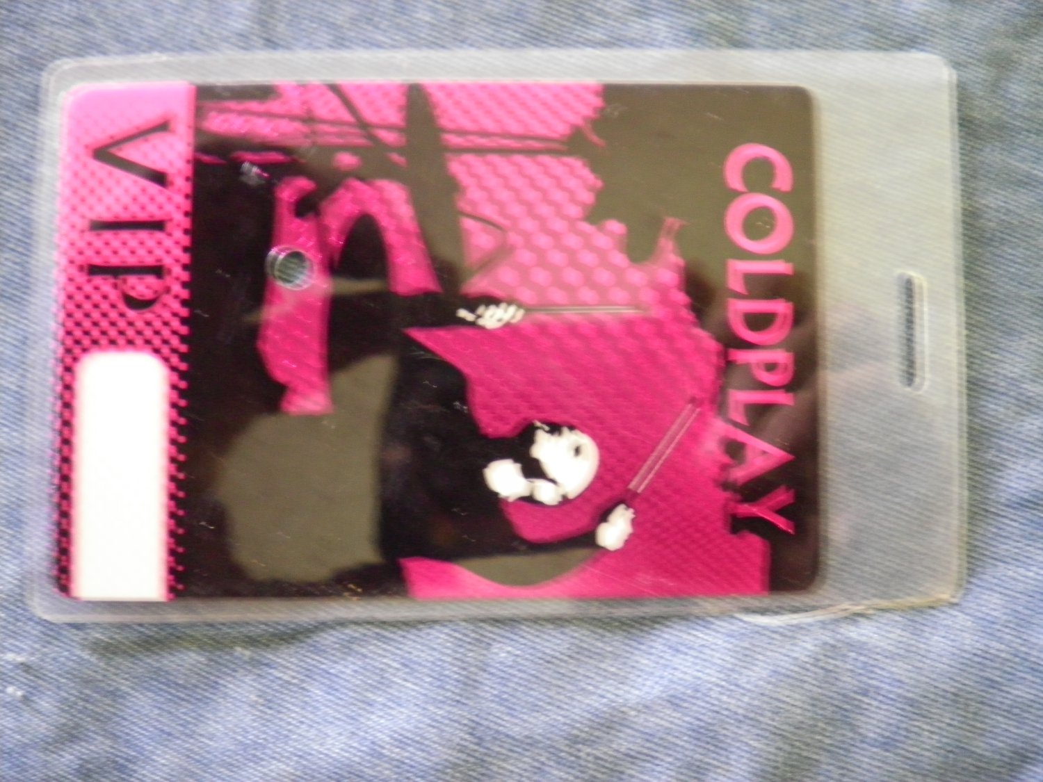 COLDPLAY BACKSTAGE PASS reflective vip bsp laminate