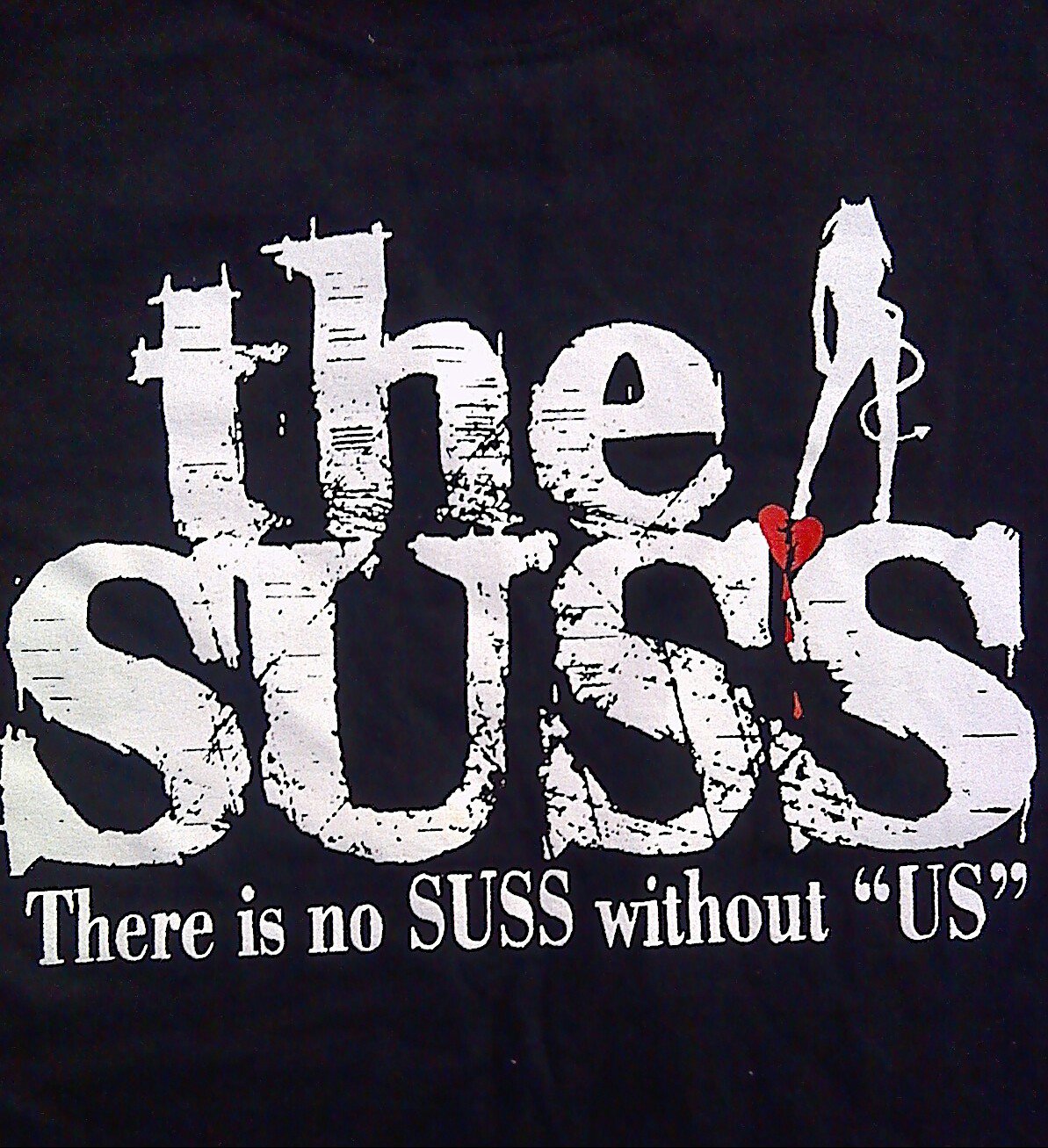 THE SUSS SHIRT there is no without us san antonio texas black NEW L