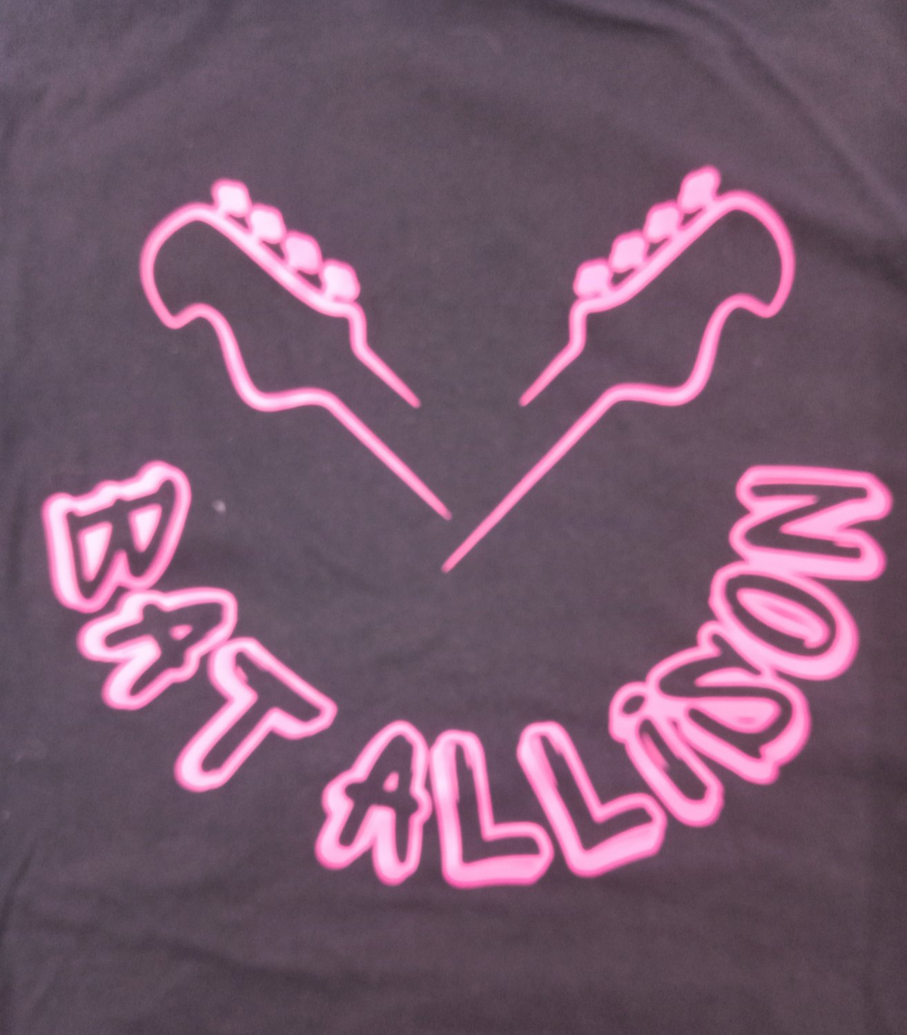 BAT ALLISON SHIRT pink logo official rock san antonio texas NEW L
