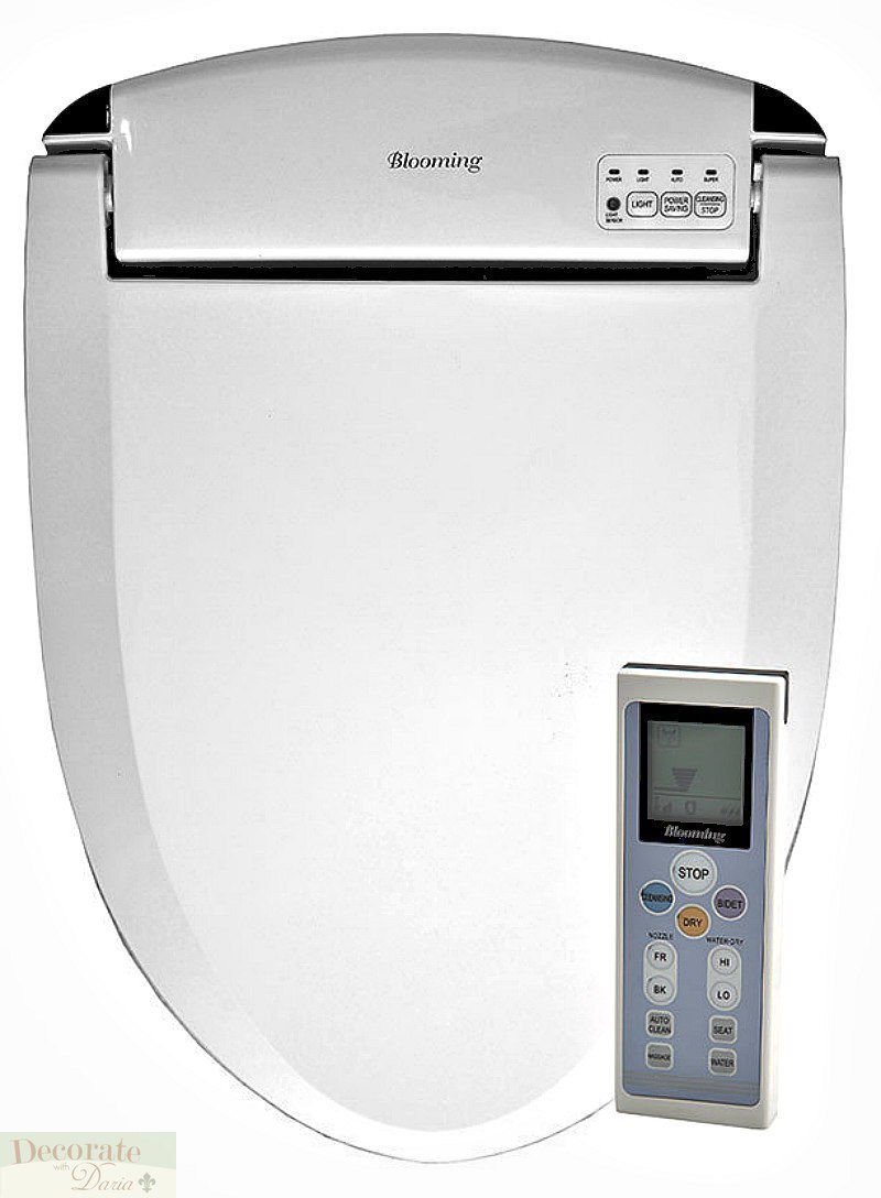 BLOOMING BIDET ROUND R1063 w/REMOTE CONTROL Electronic Toilet Seat LED ...