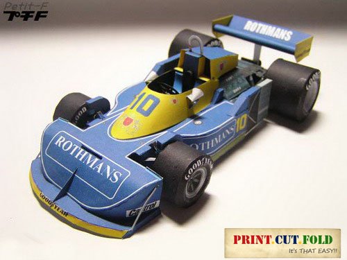 1977 MARCH Ford 771 F1 Race Car - 3D DIY Paper Craft Model CD