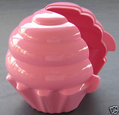 Tupperware INDIVIDUAL CUPCAKE HOLDER PINK NEW