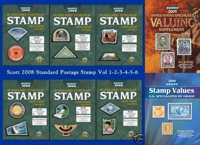 2008 Scott Stamp Catalogue Complete 6 Volumes (A-Z) with Free Shipping