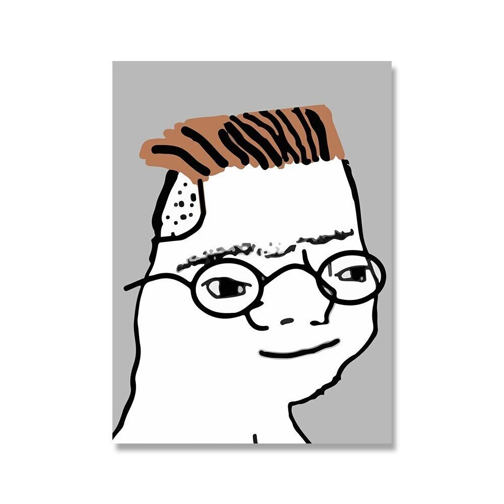 Doomer Girl Trad Wojak Meme Posters Wall Art Decor Set of 6 Prints 8.5x11