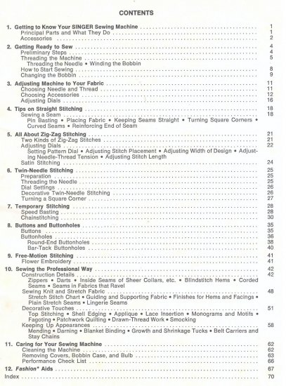 Singer Model 756 Touch And Sew Zig Zag Sewing MANUAL in pdf format