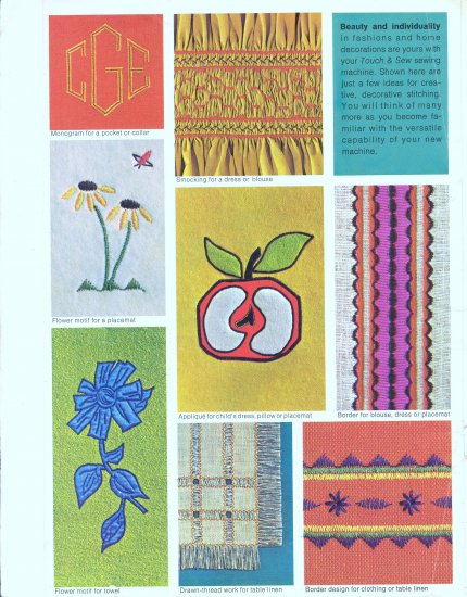 Singer Model 756 Touch And Sew Zig Zag Sewing MANUAL in pdf format