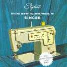 Singer Model 758 778 Touch & Sew Zig Zag Sewing MANUAL in pdf format