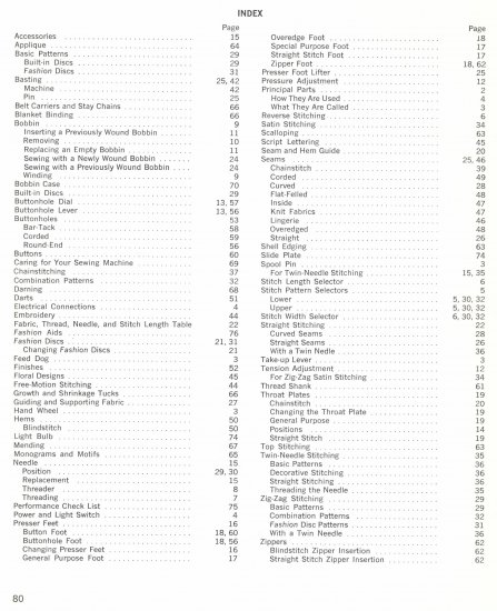 Singer Model 645 Touch And Sew Zig Zag Sewing MANUAL in pdf format