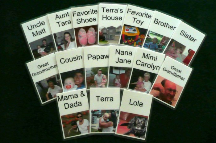 PHOTO FLASH CARDS 26 PERSONALIZED w/YOUR Photos & Text + MORE 4x6 ...