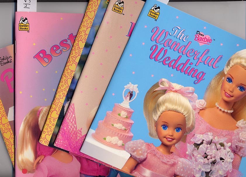 Lot of 5 Softcover Barbie Golden Books