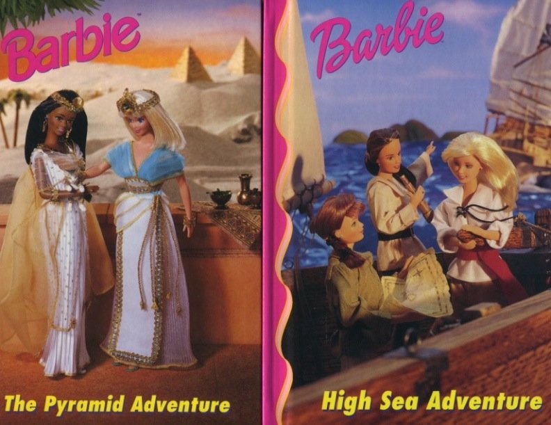 Lot of 2 The Pyramid Adventure and High Sea Adventure Barbie Hardcover