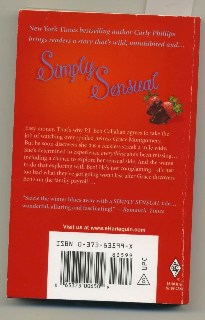 Lot of 2 Carly Phillips Simply Sensual Simply Scandalous PB